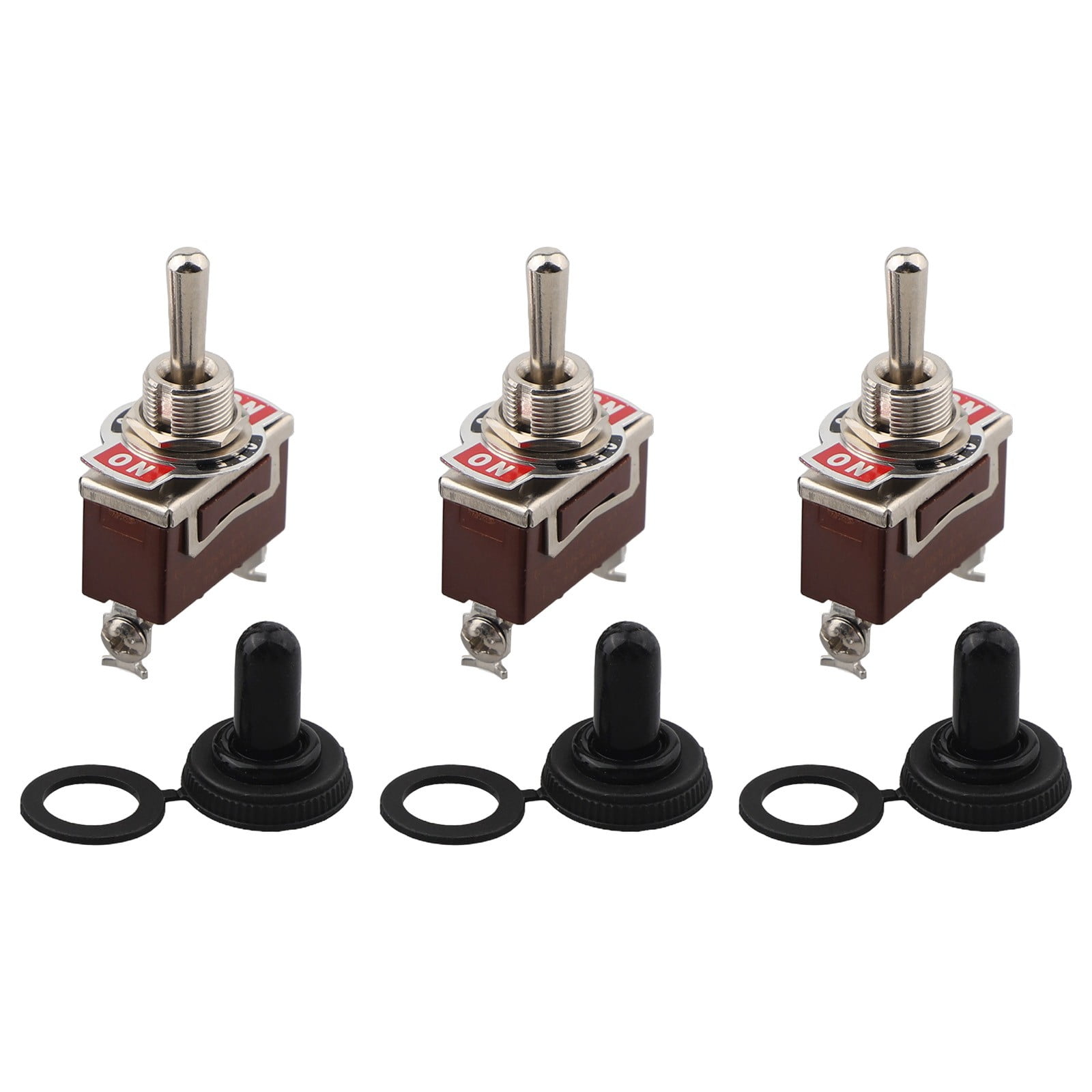 3-Pack Momentary Waterproof Toggle Switches SPDT On-Off-On 20A 125VAC ...