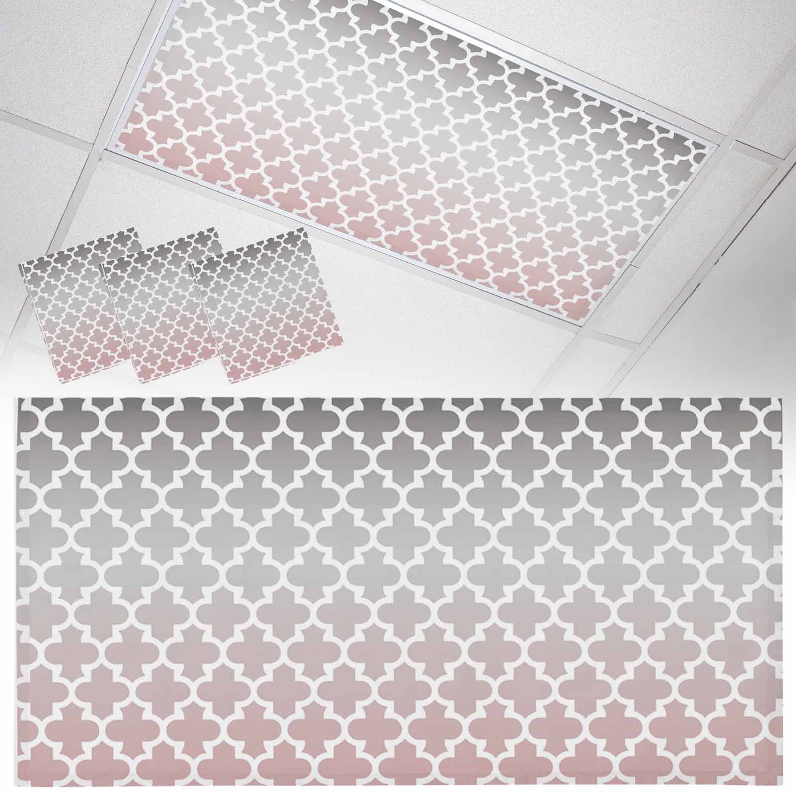 3 Pack Morocco Trellis Fluorescent Light Covers for Ceiling Lights ...