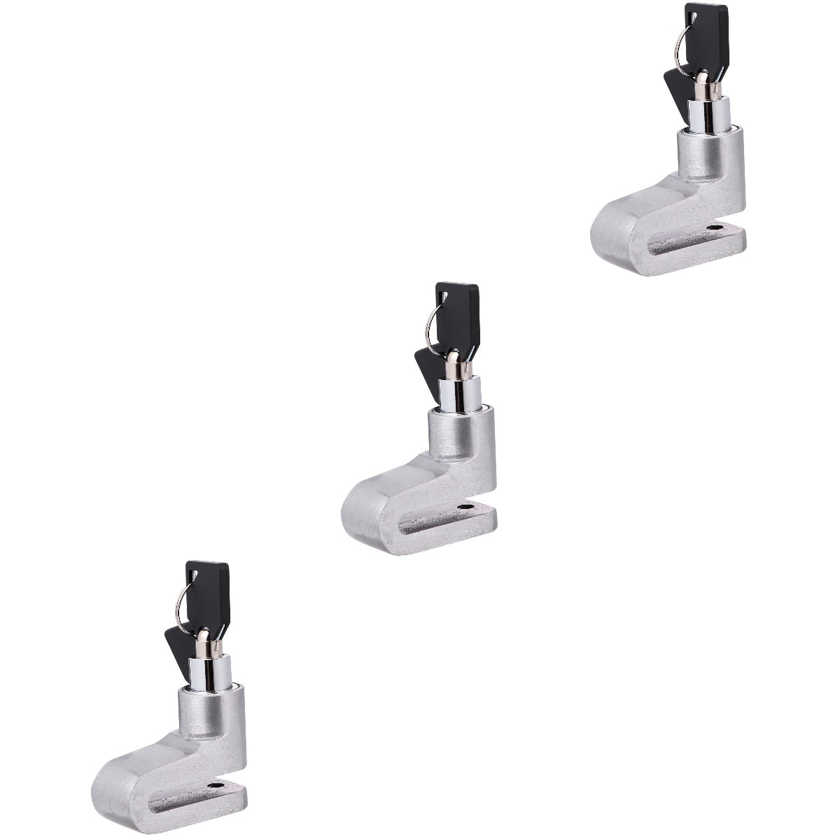 3 Pack Motorcycle Lock Padlock with Key Disc Brake for Bike Disk ...