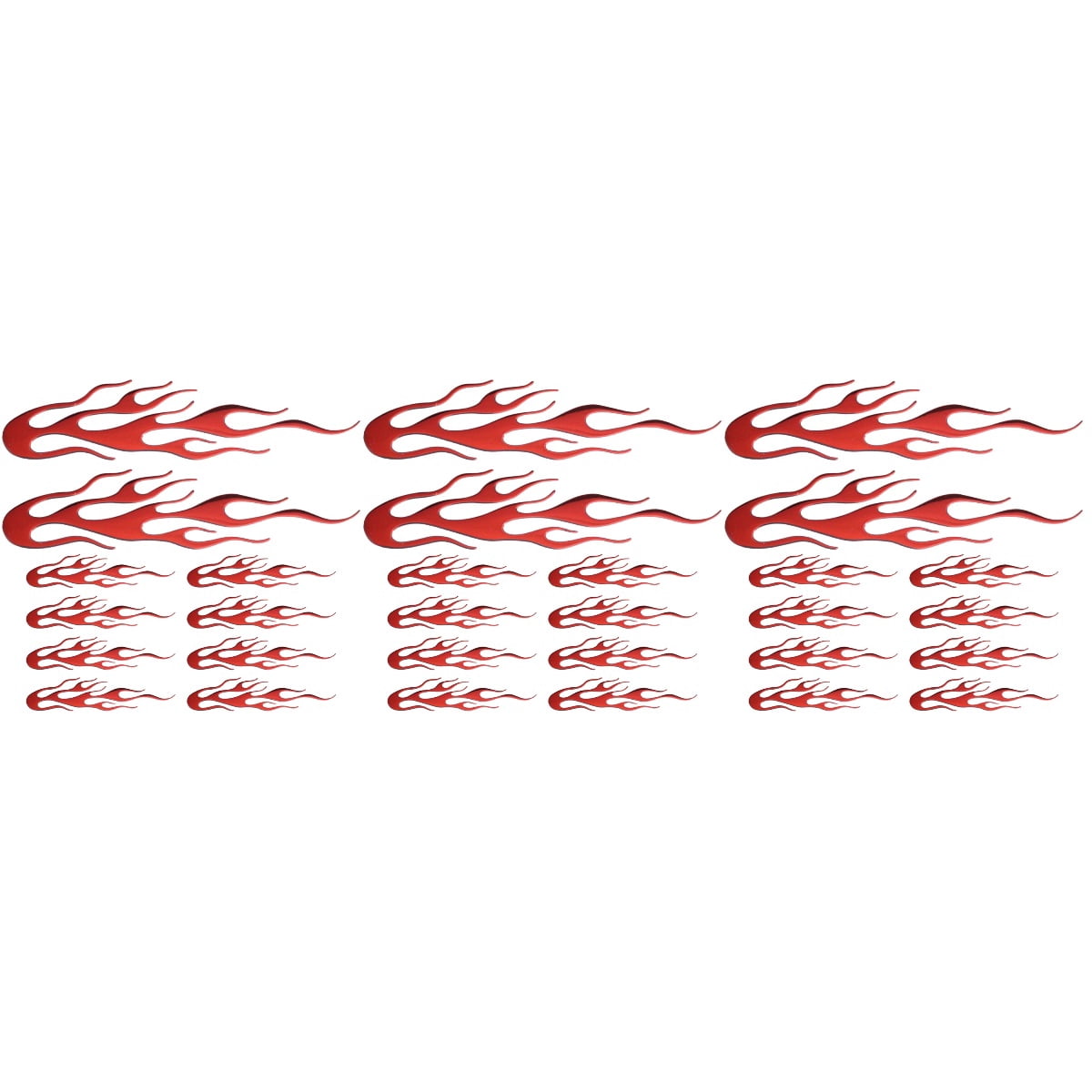3 Pack Motorcycle Stickers Reflective Car Body Decor Decals Red ...