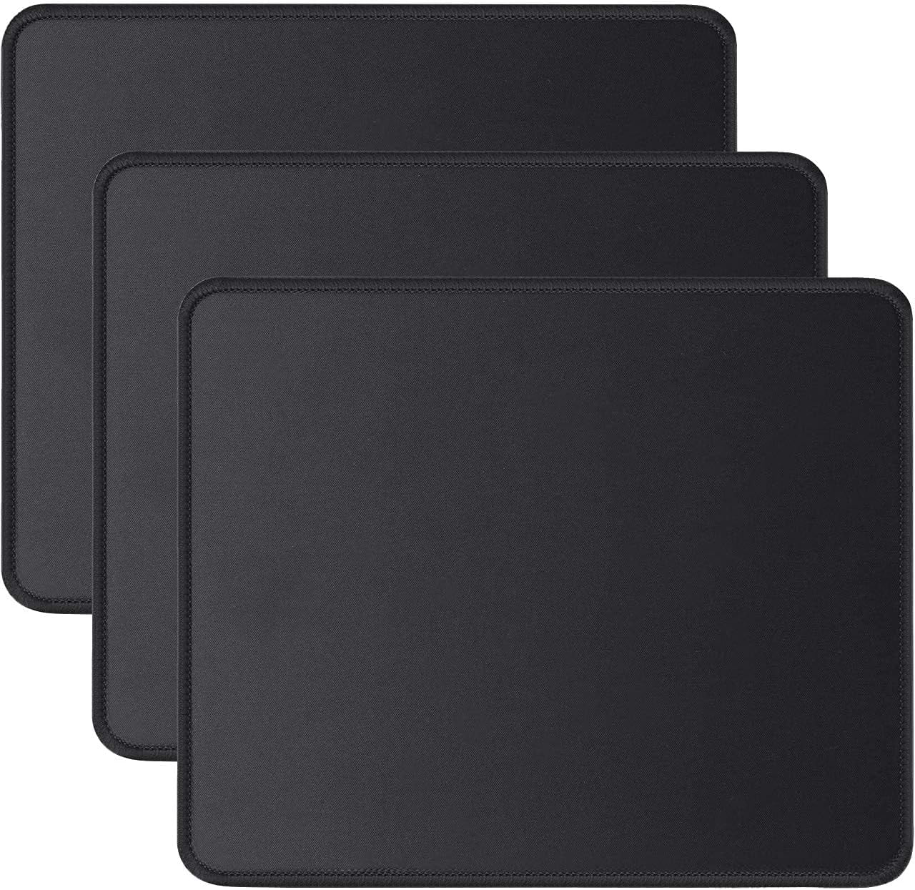 3 Pack Mouse Pad with Stitched Edge, Comfortable Mouse Pads with Non ...
