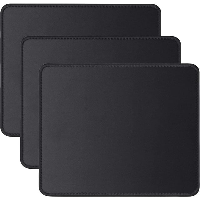 3 Pack Mouse Pad with Stitched Edge, Comfortable Mouse Pads with Non-Slip Rubber Base, Washable ...