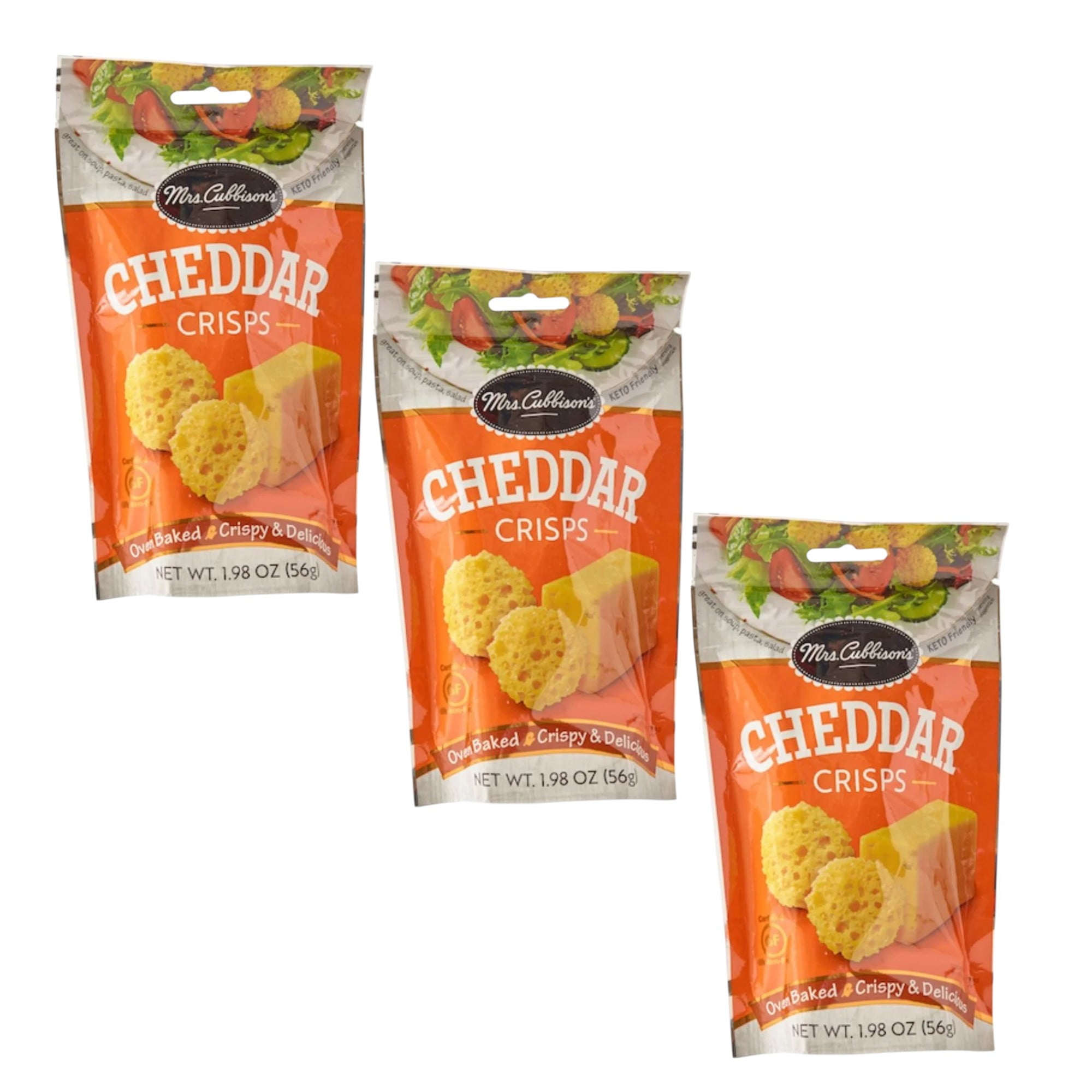 ( 3 Pack ) Mrs. Cubbison's Cheddar Baked Cheese Crisps - 1.98oz ...