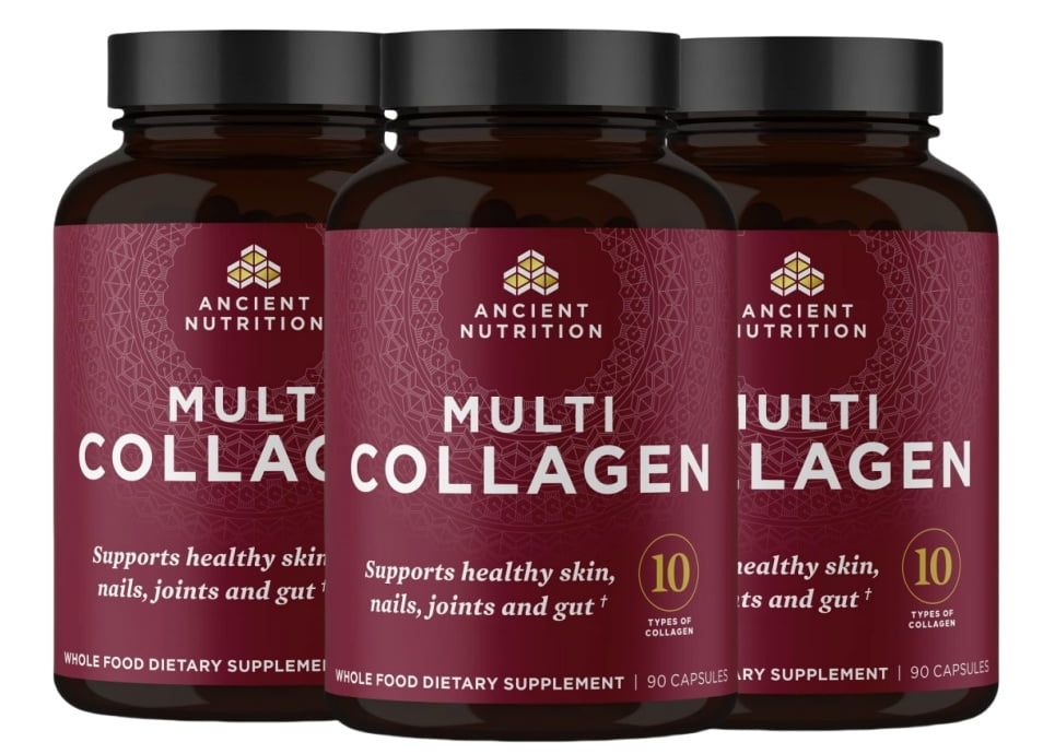 (3 Pack)Multi Collagen Peptides Pills (Types I, II, III, V, X ...