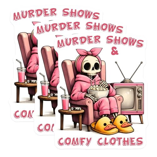 (3 Pack) Murder Shows Decals - Comfy Clothes - Laptop Decal - True ...