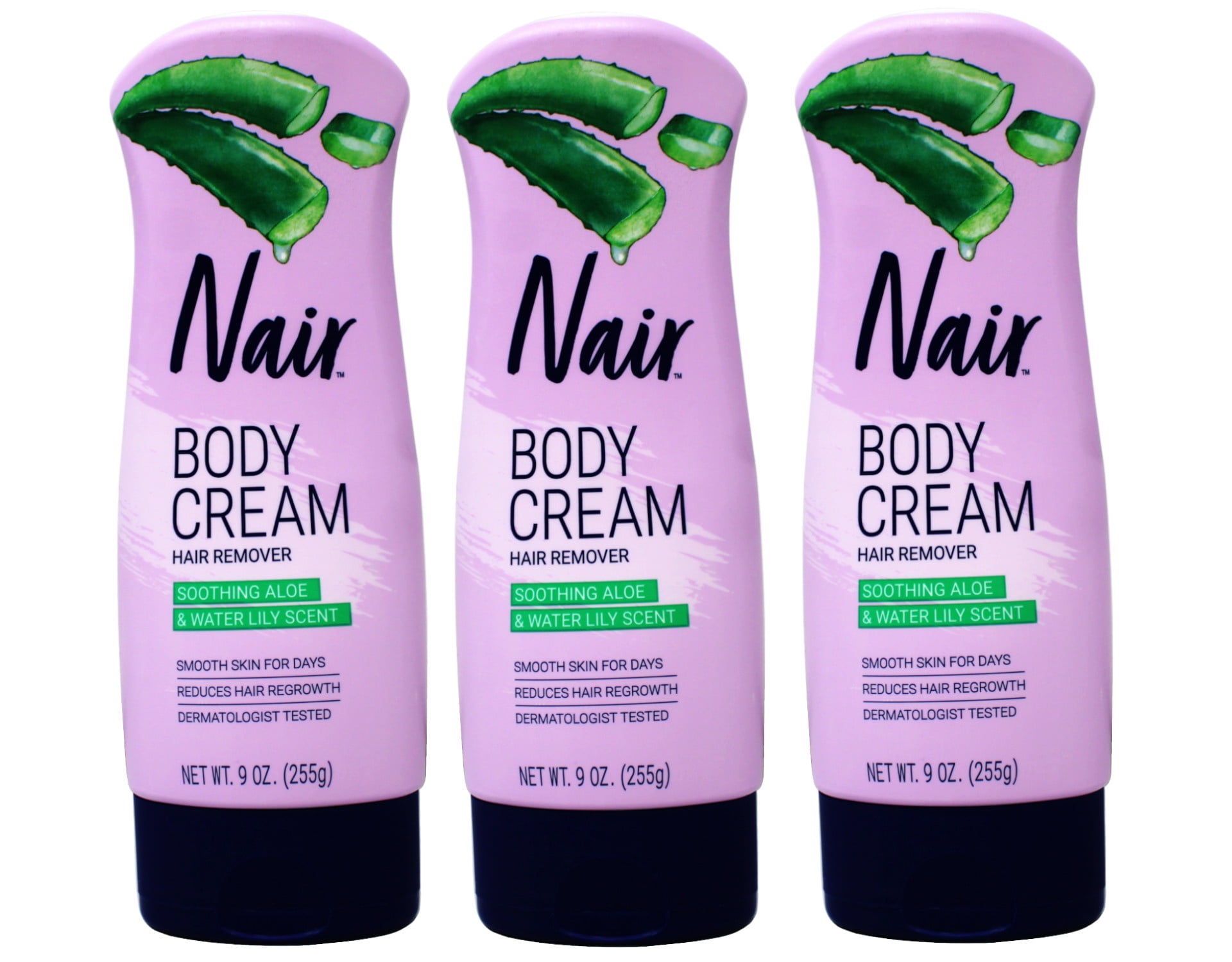 Nair Hair Removal Lotion, Soothing Aloe & Lanolin, 9 oz (Pack of 3 ...
