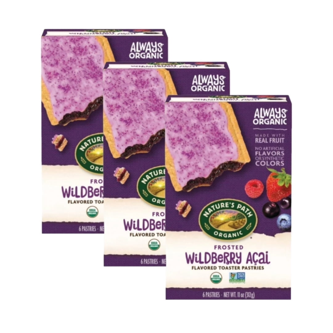 (3 Pack) Nature's Path Organic Frosted Wildberry Acai Toaster Pastries ...