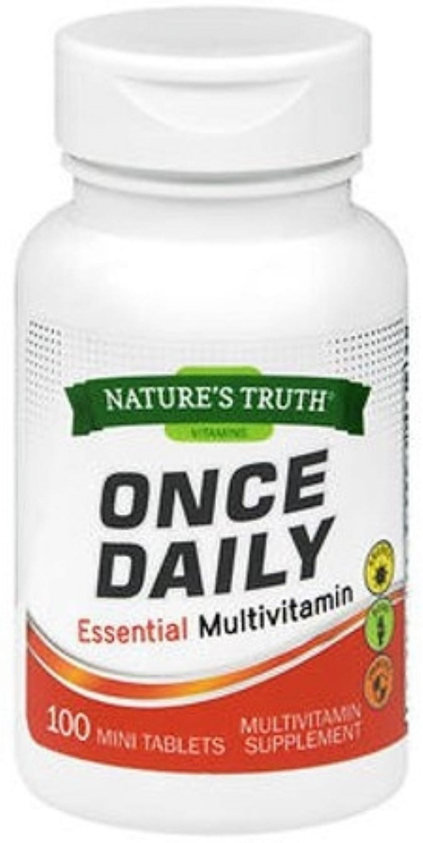 3 Pack - Nature's Truth Essential Multivitamin Mini Tablets, 100 ea ...