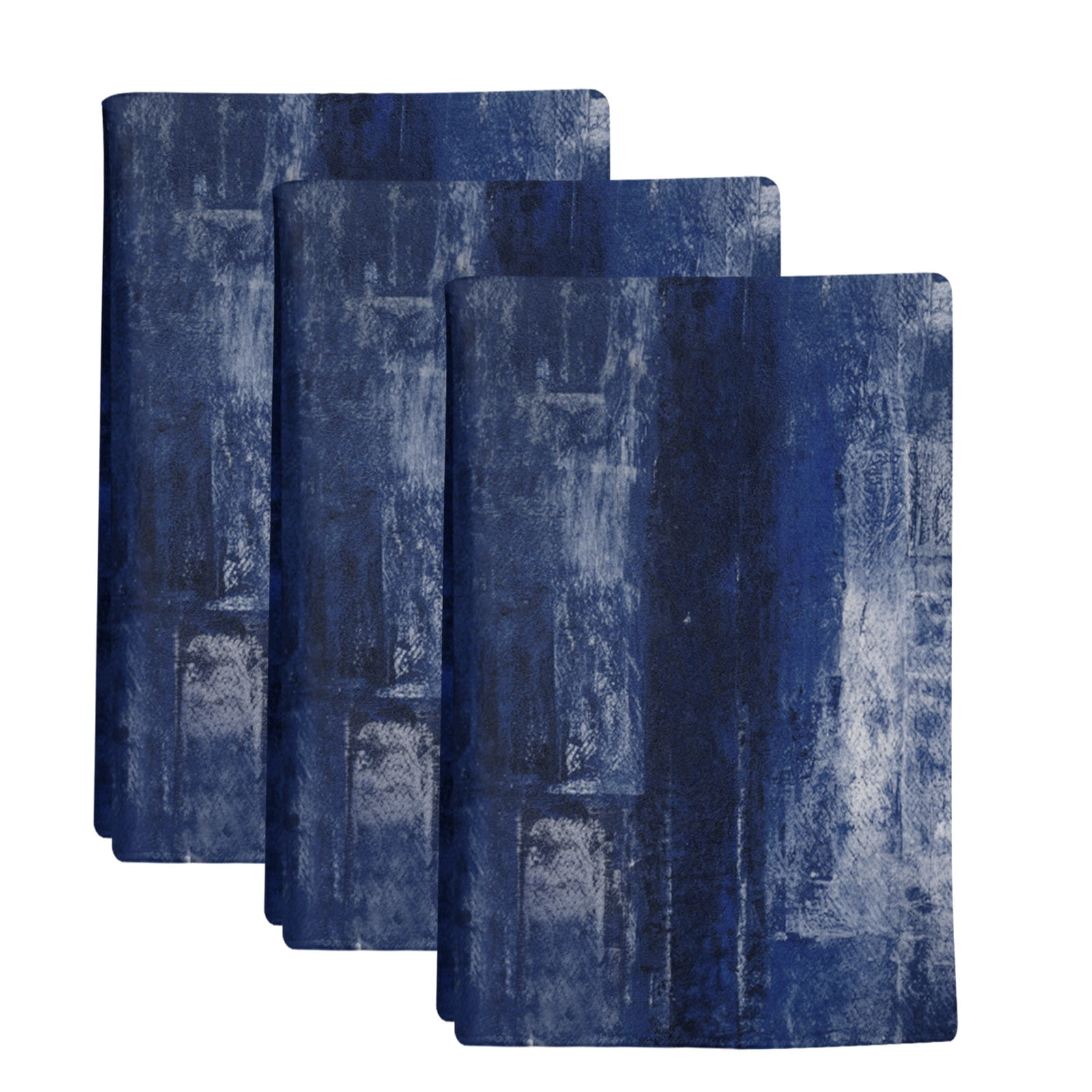 3 Pack Navy Blue Kitchen Towels Abstract Art Graffiti Paint Style ...