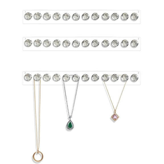 Acrylic Necklaces Holder Wall Mounted Necklace Hangers Hanging Jewelry ...