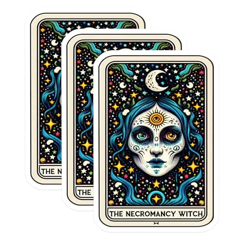 (3 Pack) Necromancy Witch Decals - Tarot Card Stickers - Celestial Art ...