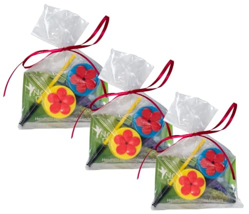 3-Pack Nectar DOTs Hummingbird Feeder Kit- Yellow/Red and Blue/Red ...