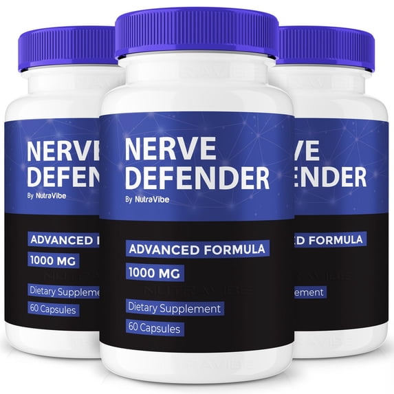 (3 Pack) Nerve Defender – Natural Daily Support Blend for Nerves ...
