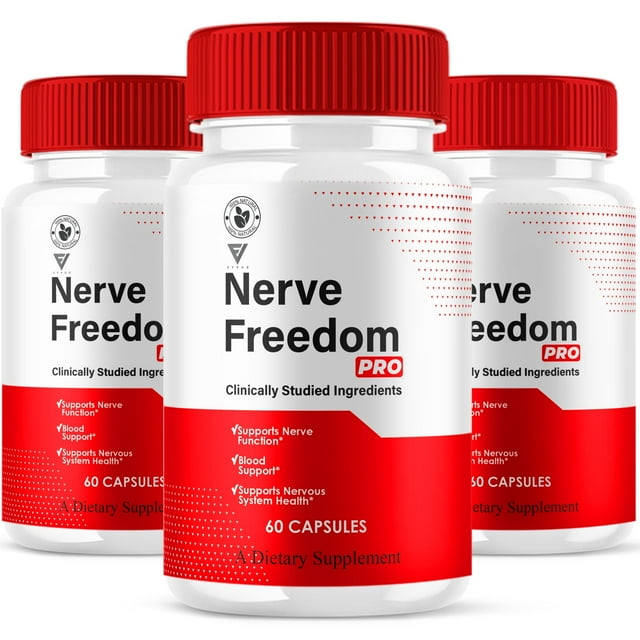 (3 Pack) Nerve Freedom Pro Capsules NerveFreedom Pro Supplement (180 Capsules) - Walmart.com