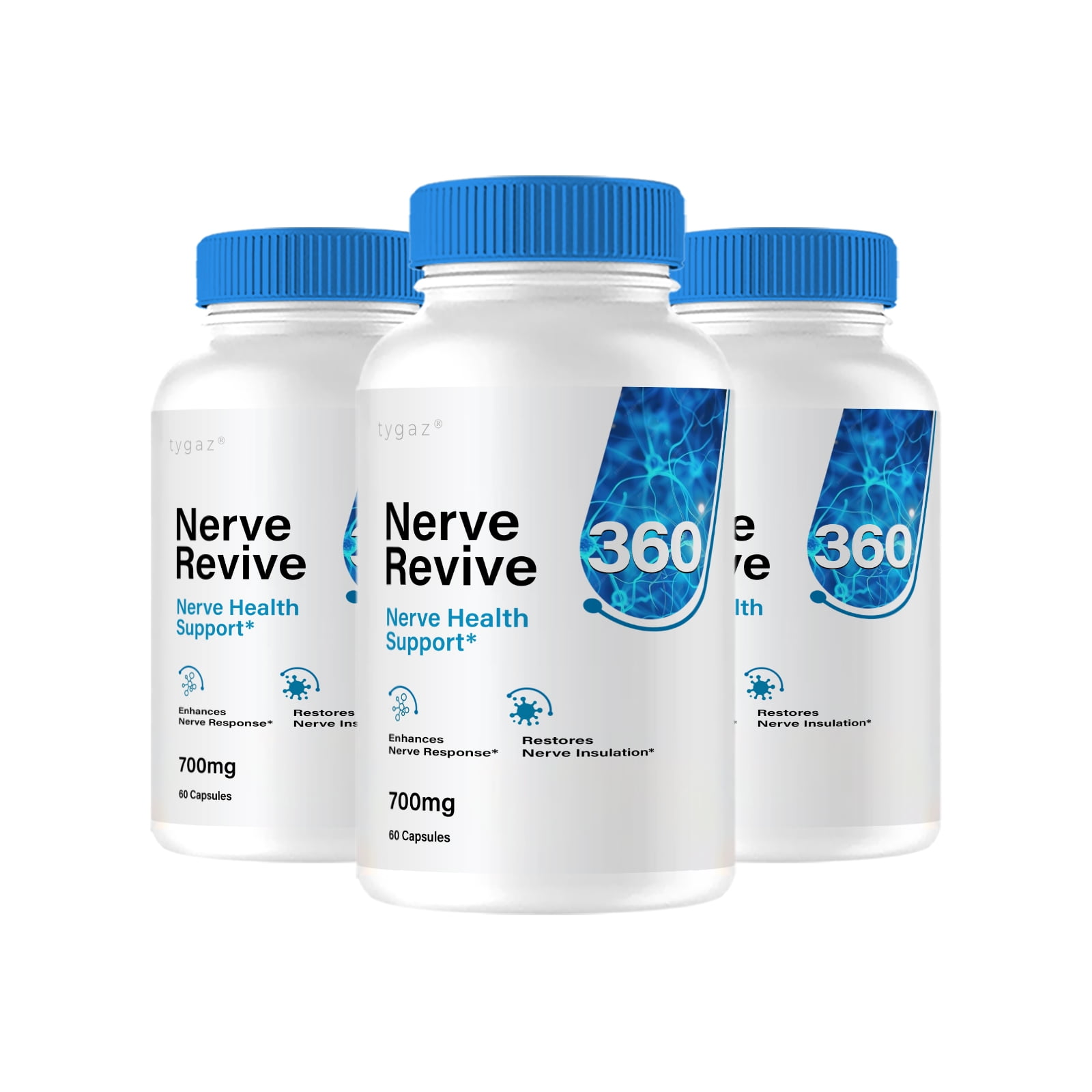 (3 Pack) Nerve Revive 360 Capsules - Nerve Revive 360 Advanced Capsules ...
