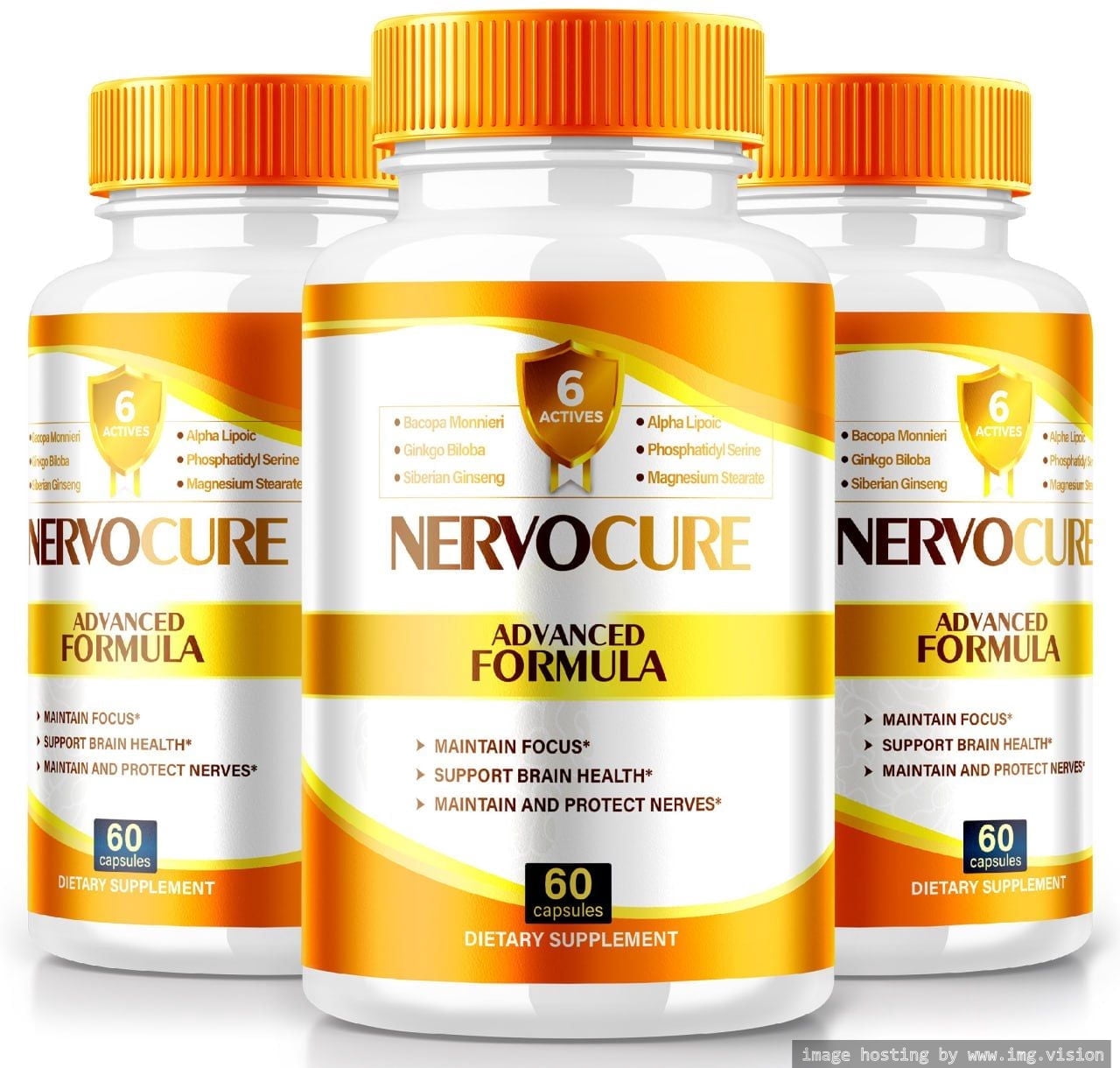(3 Pack) NervoCure Capsules, All Natural Formula for Cognitive Health ...