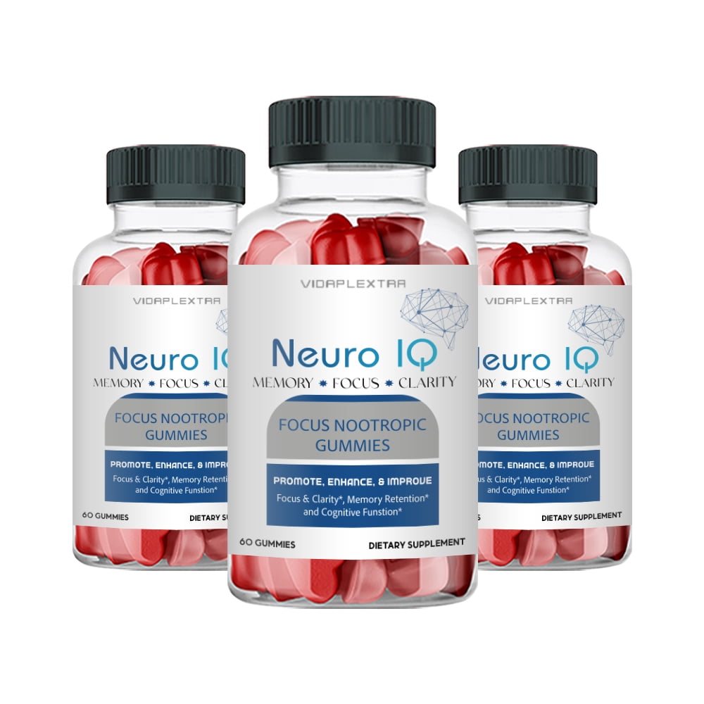 (3 Pack) Neuro IQ - NeuroIQ Focus Nootropic Gummies - Walmart.com