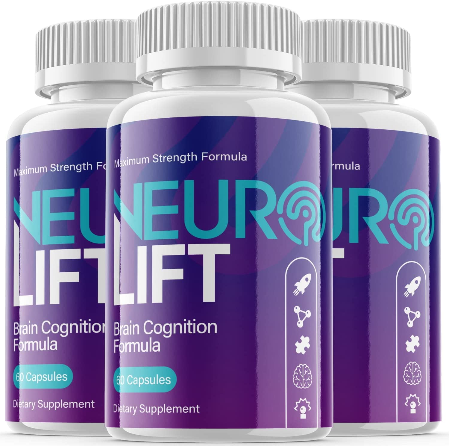 (3 Pack) Neuro Lift - Nootropic Memory Booster Dietary Supplement for ...