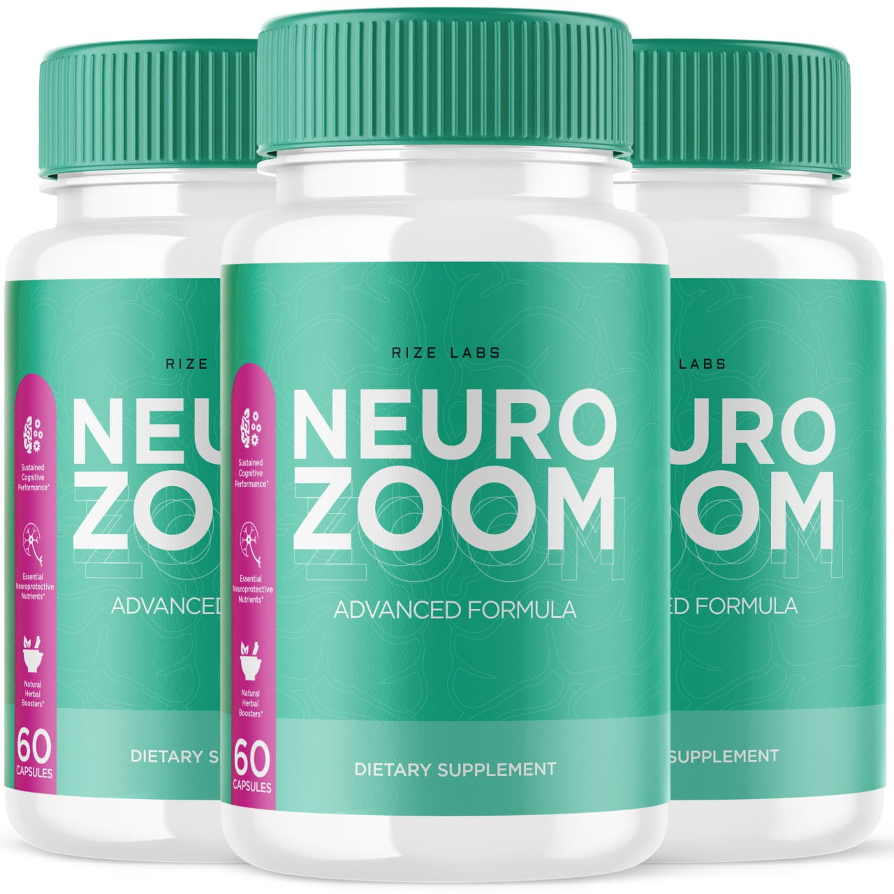 (3 Pack) Neuro Zoom - Brain Boost Supplement, Organic Memory Supporting ...