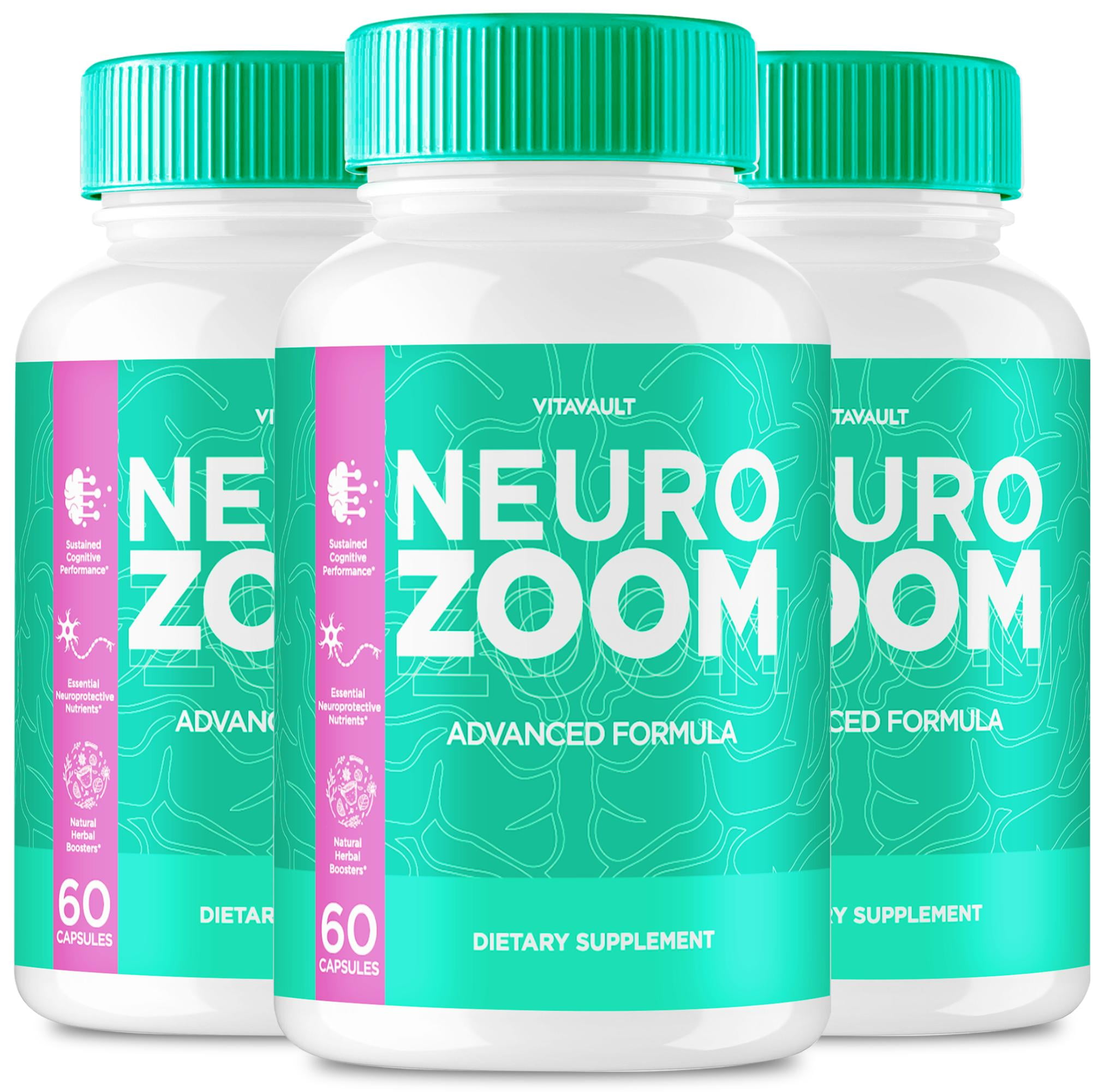 (3 Pack) Neuro Zoom Capsules, Supplement for Enhanced Memory and Brain Health, 180 Ct - Walmart.com