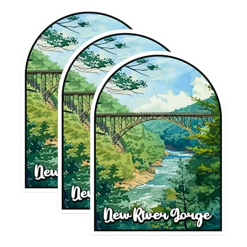 (3 Pack) New River Gorge Decals - Bridge Sticker - Laptop Decal - 3 ...