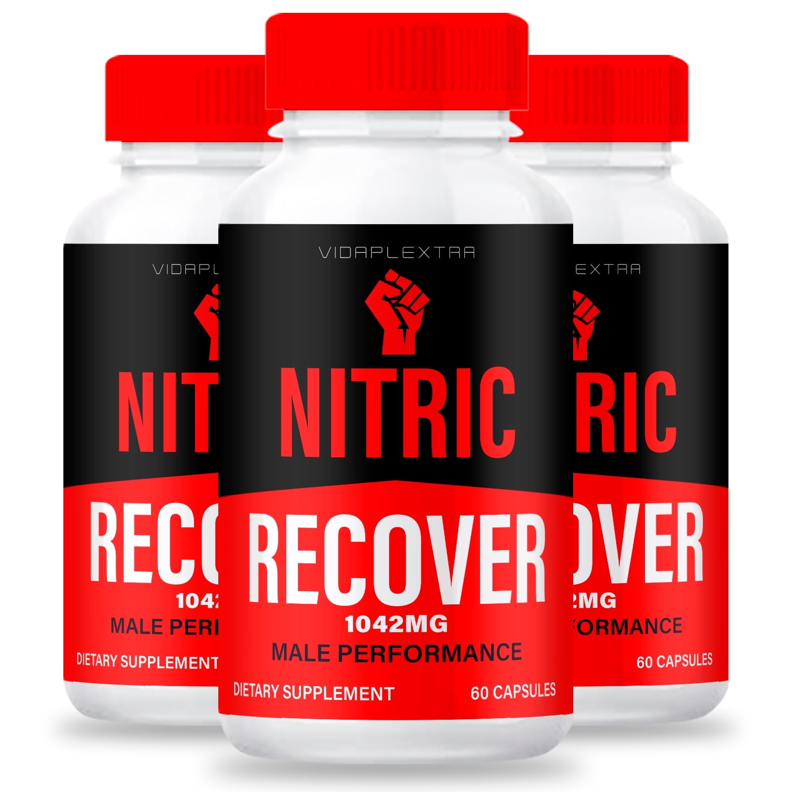(3 Pack) Nitric Recover Capsules - Nitric Recover Male Capsules - Walmart.com