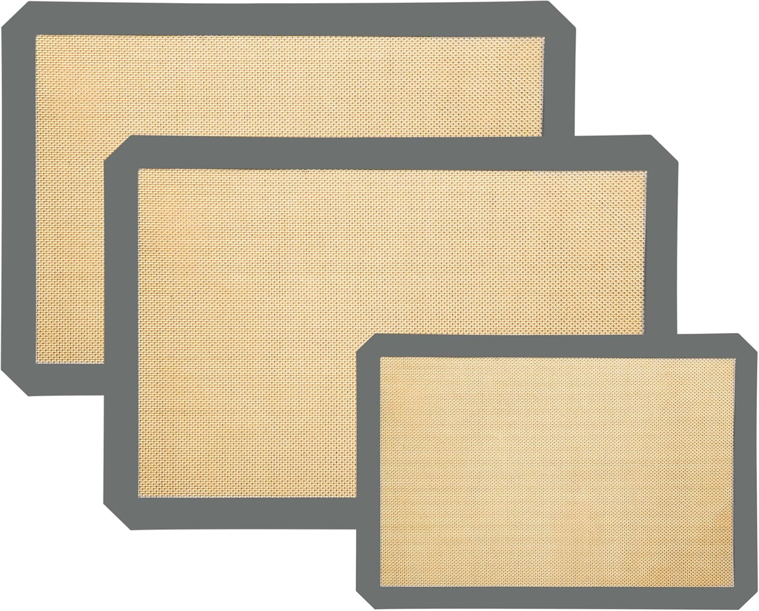 3-Pack Non-Stick Silicone Baking Mat, Food Safe Silicone Mats for ...