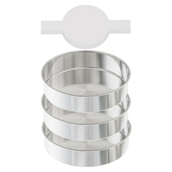 3 Pack Nonrust Steel 8inch Baking Pan with 100 Precuts Parchment Paper ...