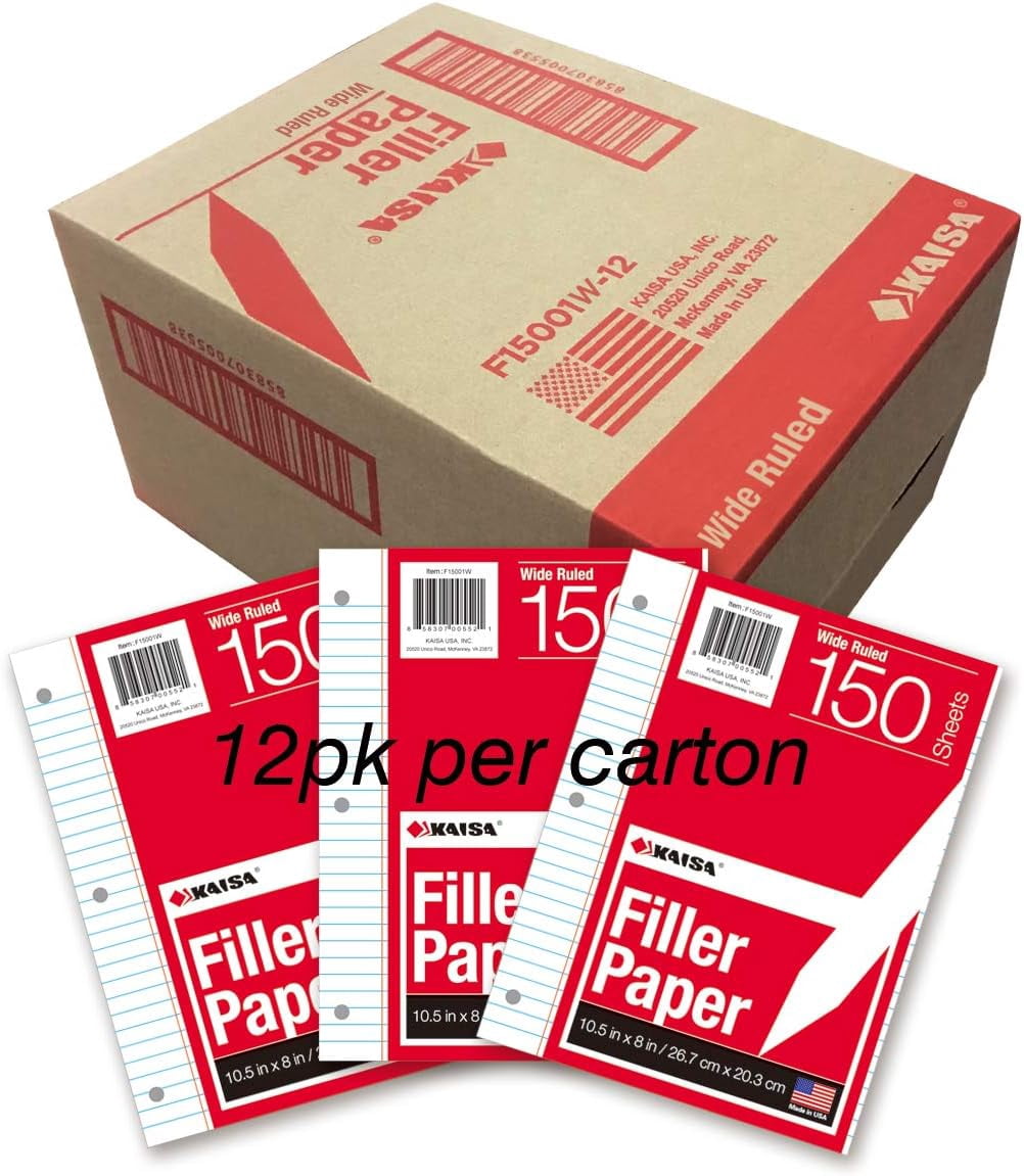 3 Pack Notebook Paper College Ruled 3-Hole Punched Loose Leaf Paper ...