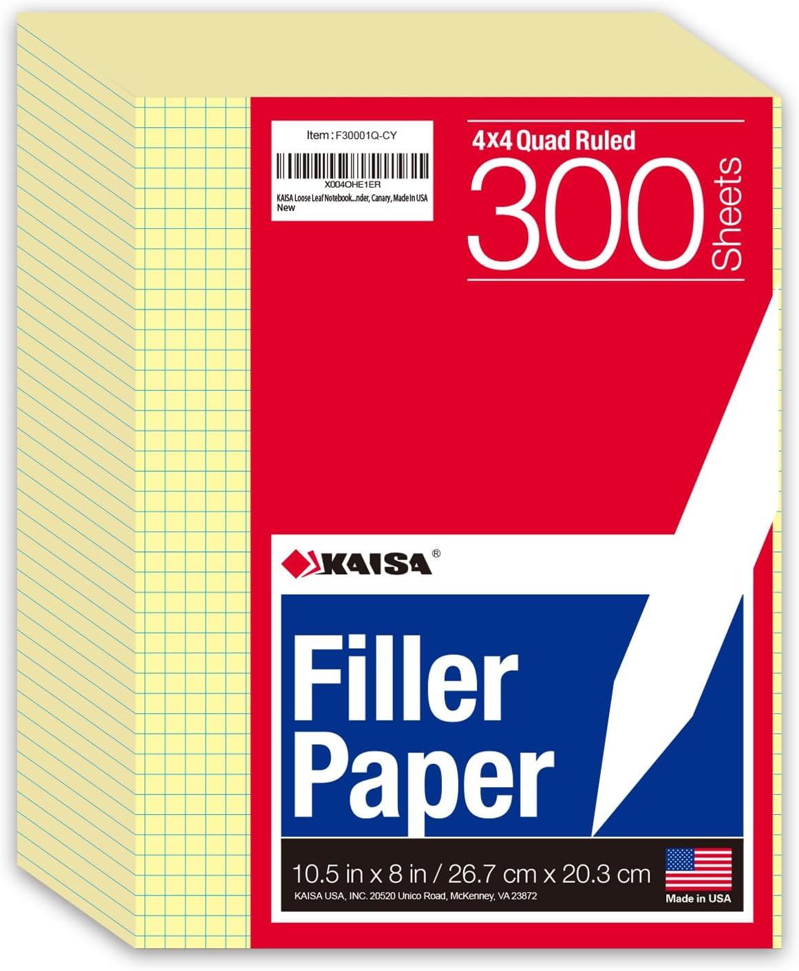 3 Pack Notebook Paper College Ruled 3-Hole Punched Loose Leaf Paper ...