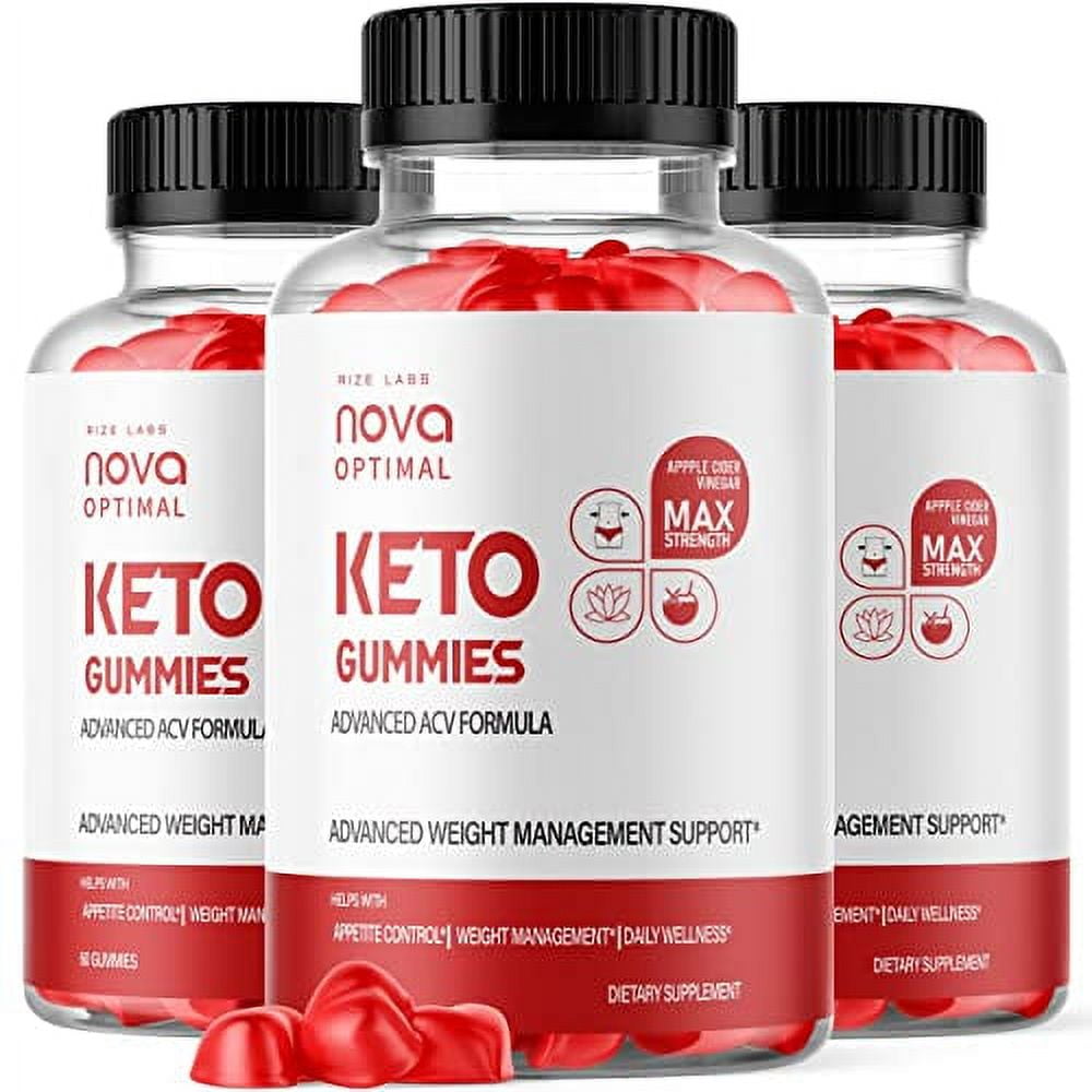 3 Pack Nova Optimal Keto Gummies Keto Gummies Advanced Cider Vinegar
