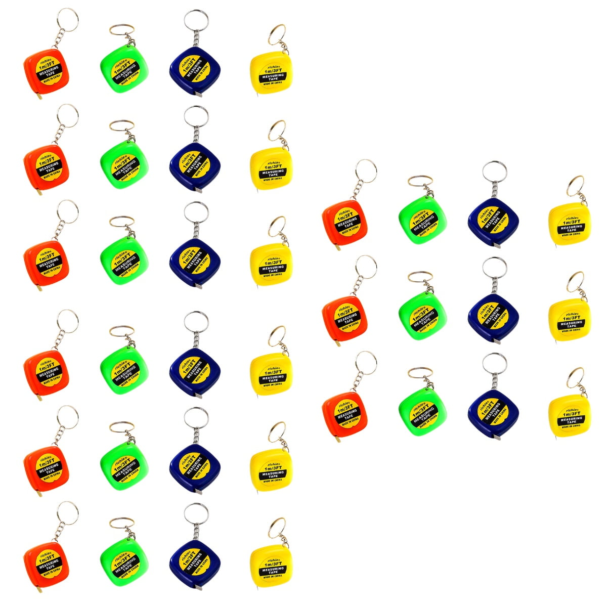FONDOTIN Tape Measure Keychain Retractable Adults Party 72Pack 1.4x1 ...