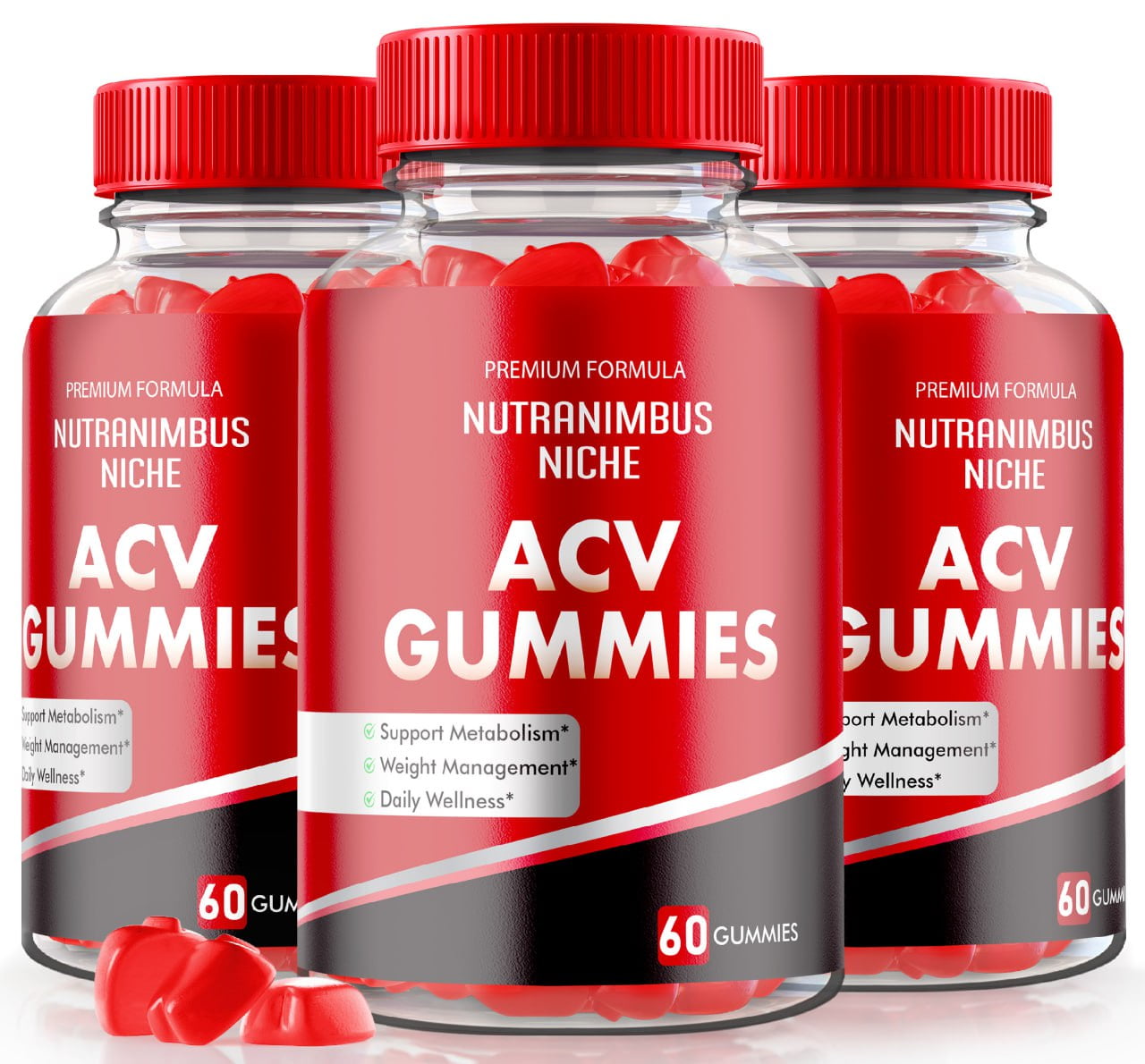 (3 Pack) Nutranimbus Niche Keto ACV Gummies, NutranimbusNiche Keto + ACV Gummies for Advanced ...