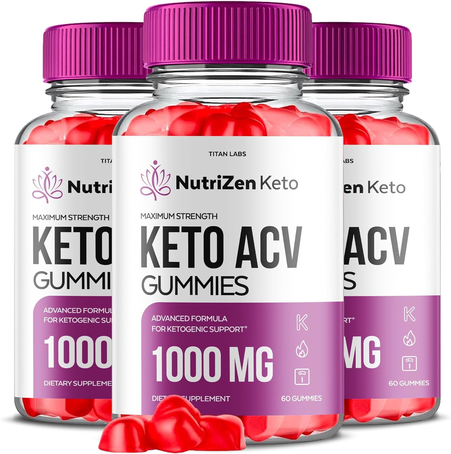 NutriZen Keto ACV Gummies (3 Pack) - Weight Loss & Energy Boost Supplement - Metabolism & Fat ...