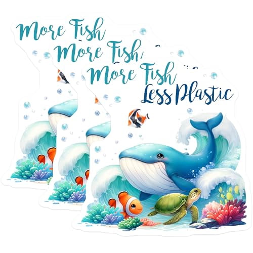 (3 Pack) Ocean Life Decals - Whale Decal - Clownfish - Turtle - Sea ...