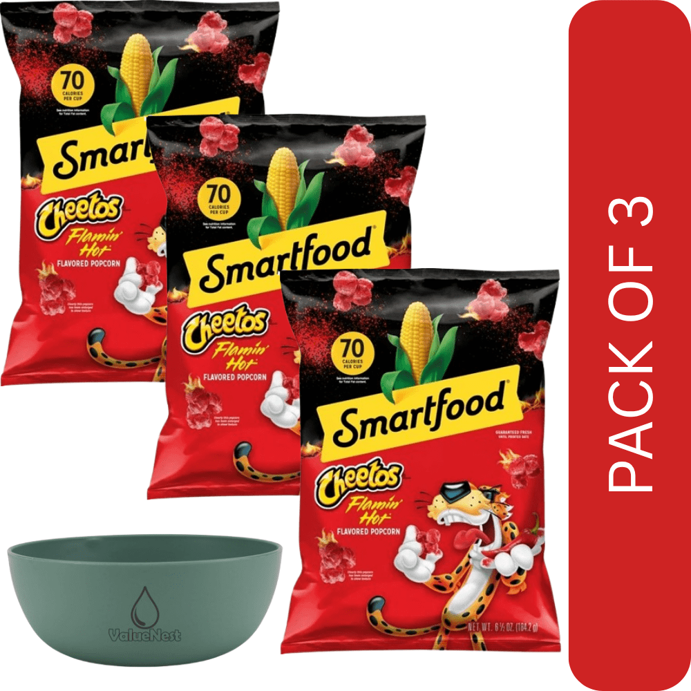 3 Pack Of Smartfood Cheetos Flamin’ Hot Popcorn – 6.5 oz Bag, Spicy ...