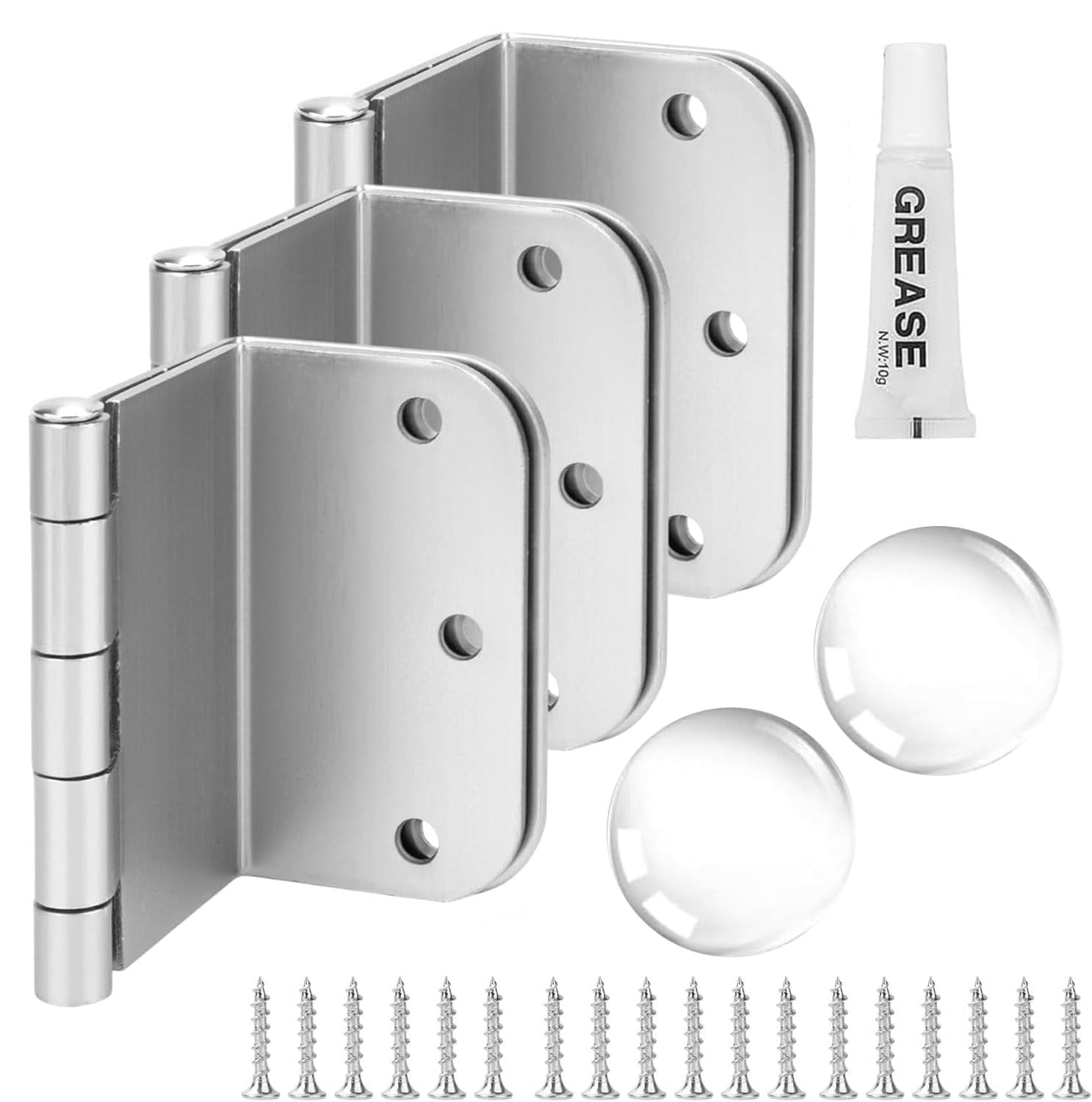 3-Pack Offset Door Hinges for Interior Doors, Brushed Nickel Door ...