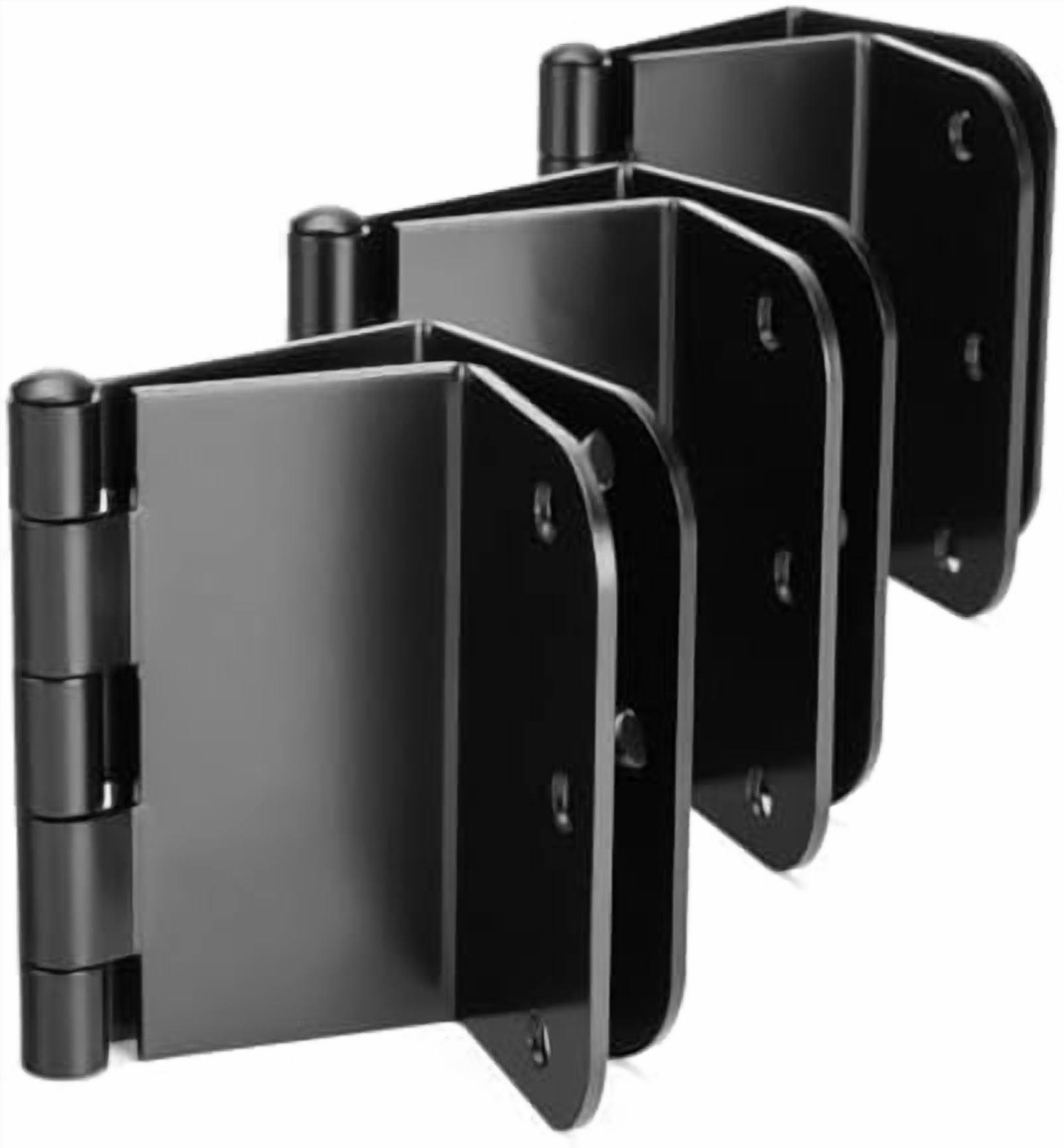 3 Pack Offset Hinges Matte Black 3.5 Inch with 5/8'' Radius Corner ...