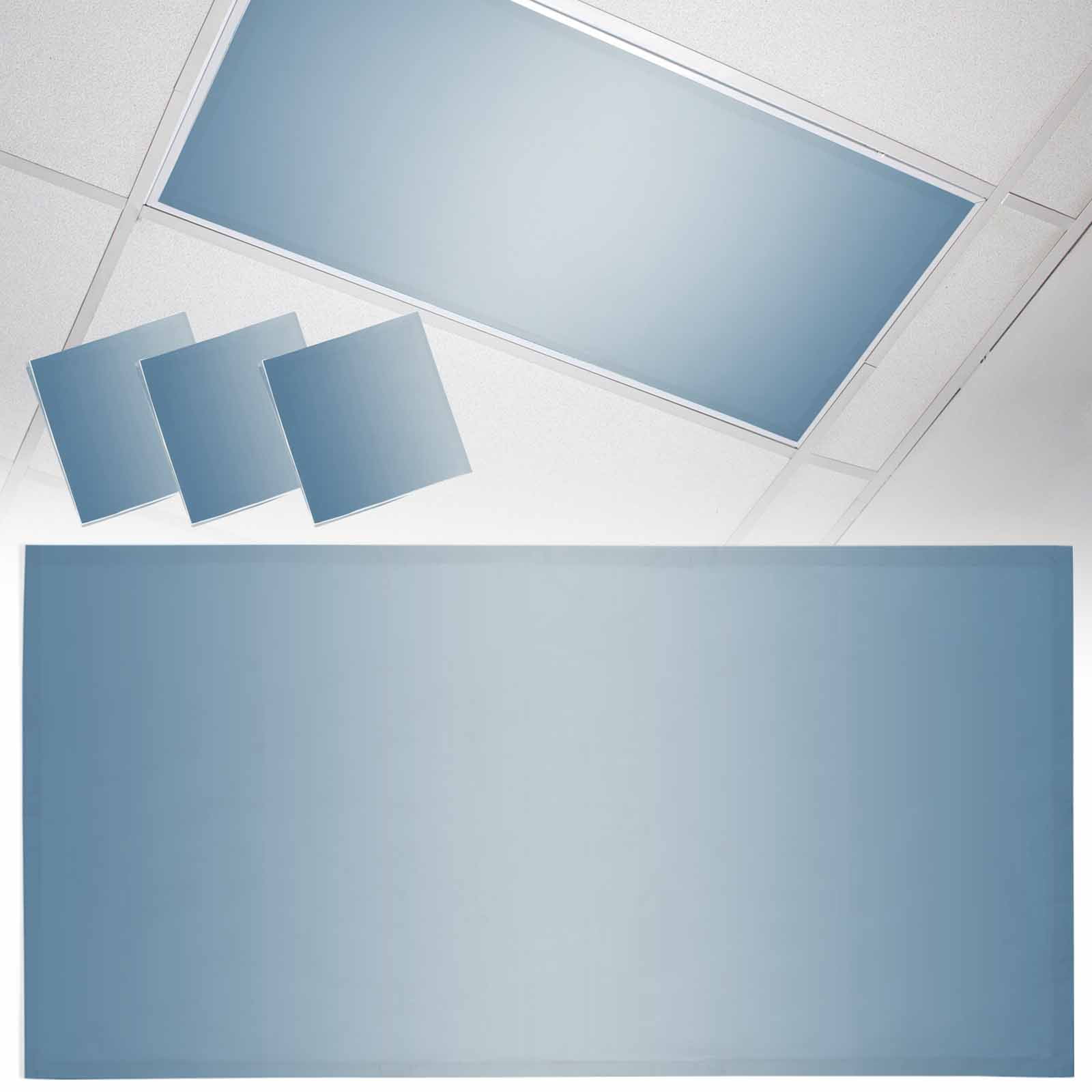 3 Pack Ombre Fluorescent Light Covers for Ceiling Lights Haze Blue ...