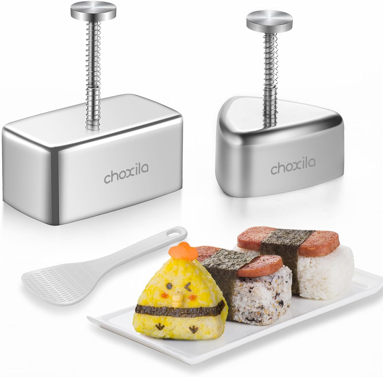 3 Pack Onigiri Mold Stainless Steel, Musubi Mold Rice Kit, Maker Press ...