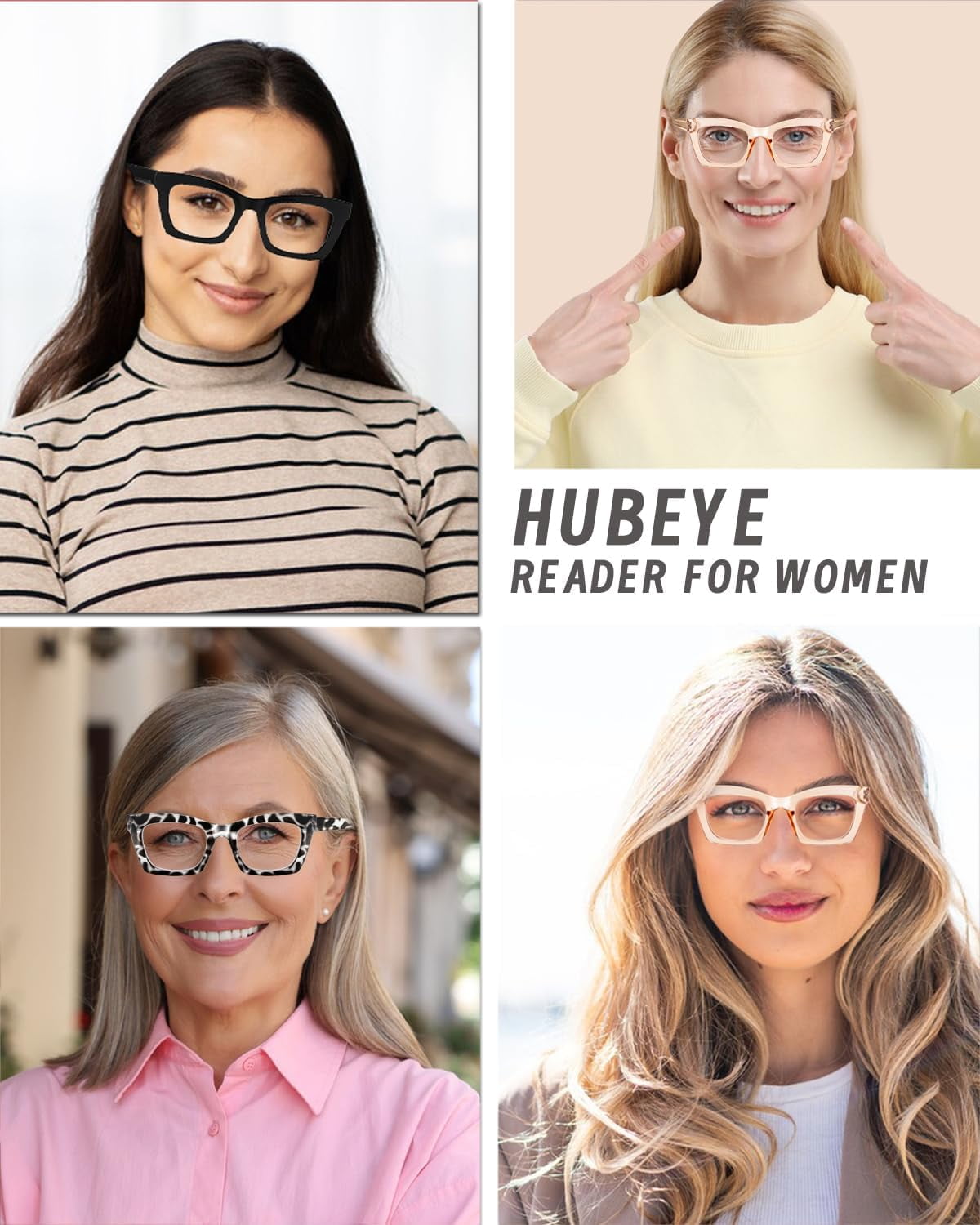 3 Pack Oprah Style Reading Glasses for Women Men Blue Light Blocking ...