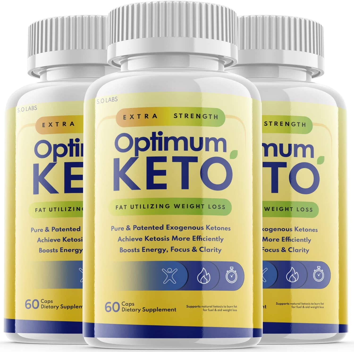(3 Pack) Optimum Keto - Supplement for Weight Loss - Energy & Focus Boosting Dietary Supplements ...