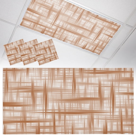 3 Pack Orange Weave Mesh Fluorescent Light Covers for Ceiling Lights ...