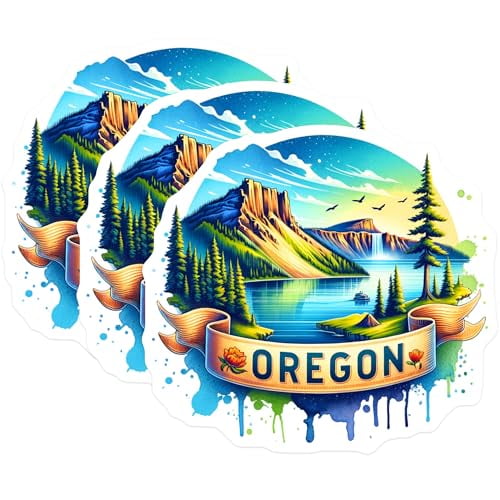 (3 Pack) Oregon Decals - State Pride - Laptop Decal - Scenic Decals- 3 ...