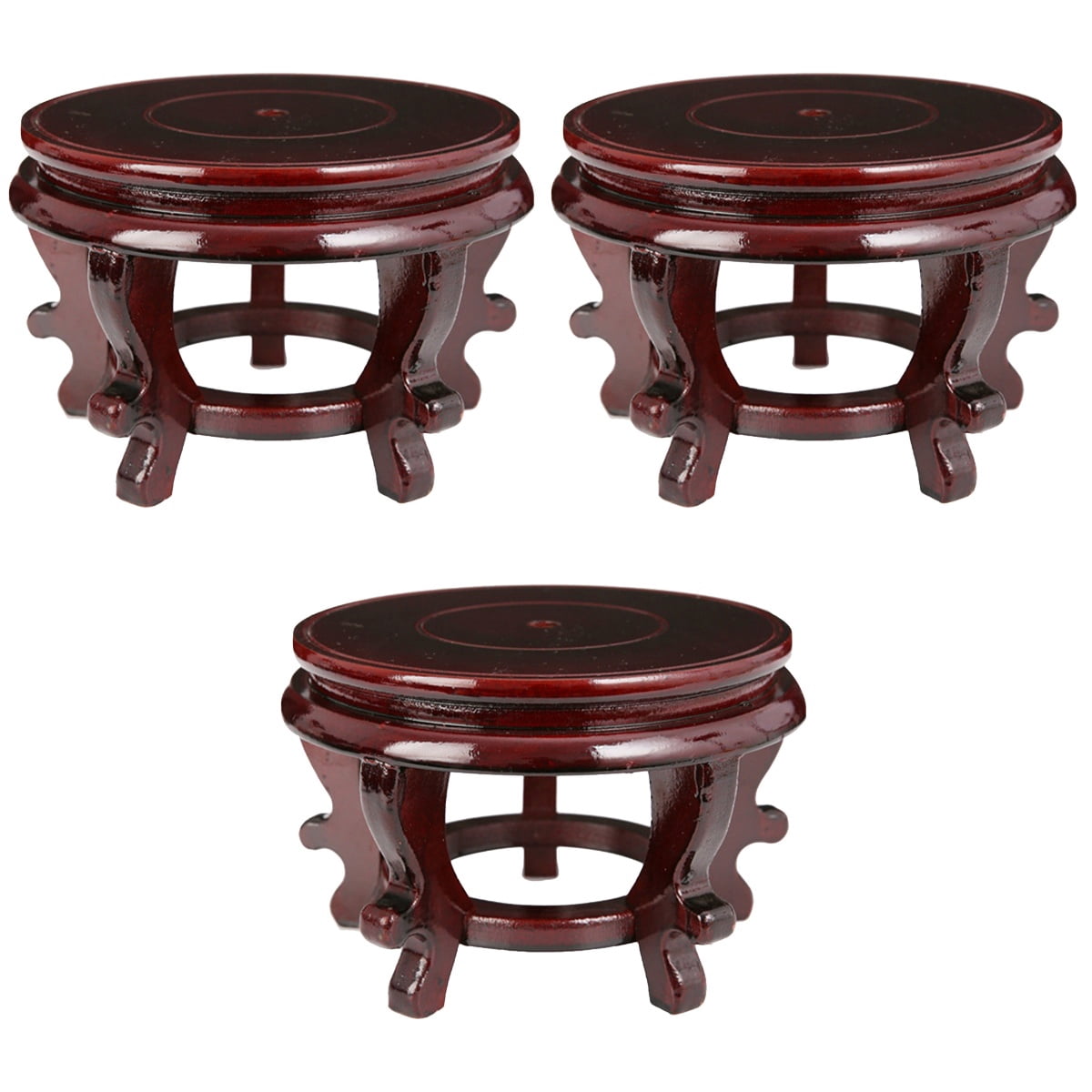 3 Pack Oriental Vase Stand Large Flower Pot Base Statue Craft Display ...