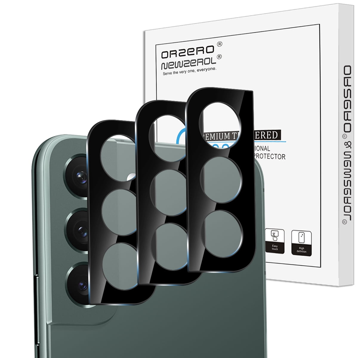 [3-Pack] Orzero for Samsung Galaxy S22/S22 Plus Camera Lens Protector ...