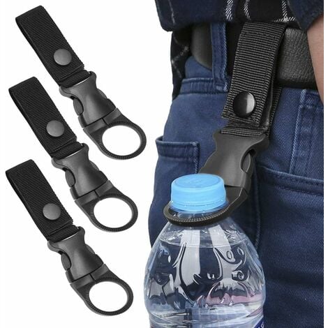3 Pack Outdoor Portable Water Bottle Hanging Clip, Mineral Water Bottle ...