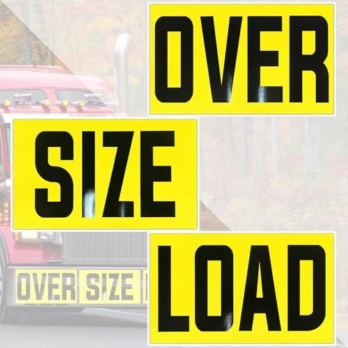3 Pack Oversize Load Signs for Trucks, Durable Wide Load Signs for ...