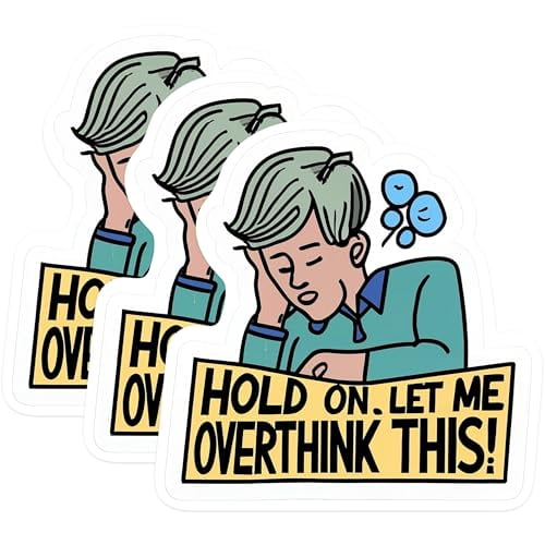 (3 Pack) Overthinking Decals - Funny Laptop Decal - Mental Health ...