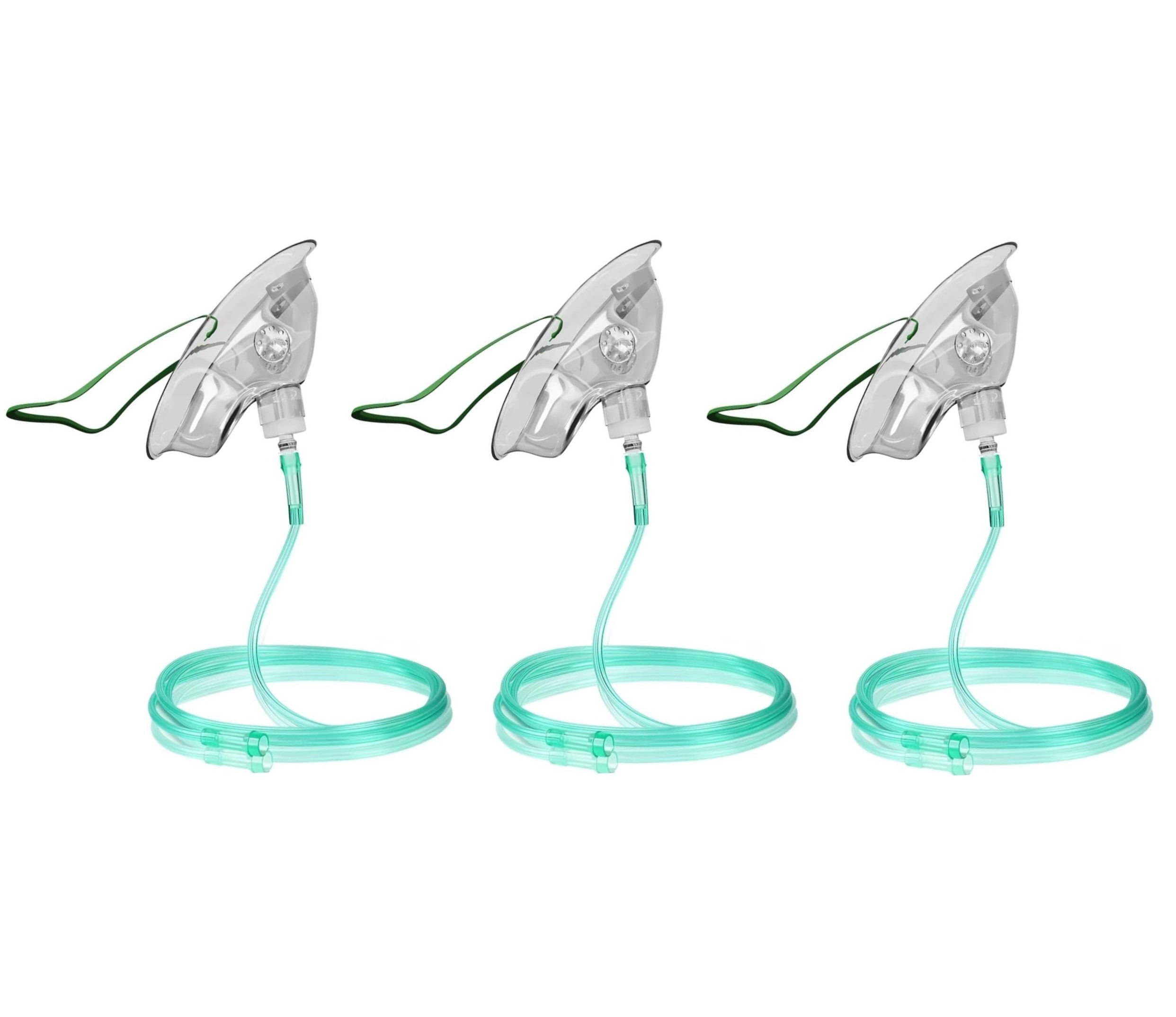 3/Pack Oxygen ELONGATED Mask with 7' Standard Tube Connector Medium ...